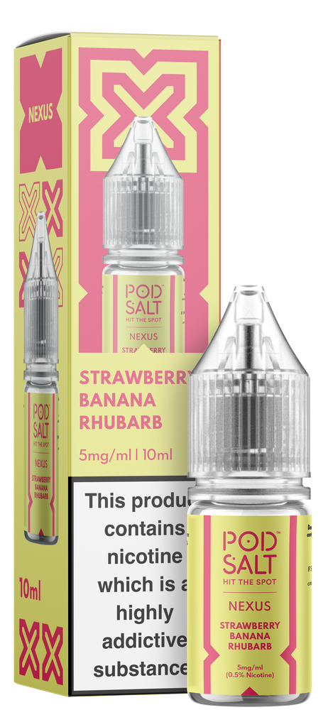 Pod Salt Strawberry Banana Rhubarb E-Liquid from £2.09